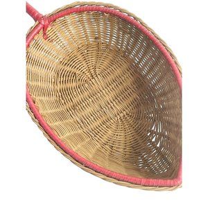 Unknown | Accents | Vintage Wicker Rice Basket Scoop Ladle Leaf Shape ...